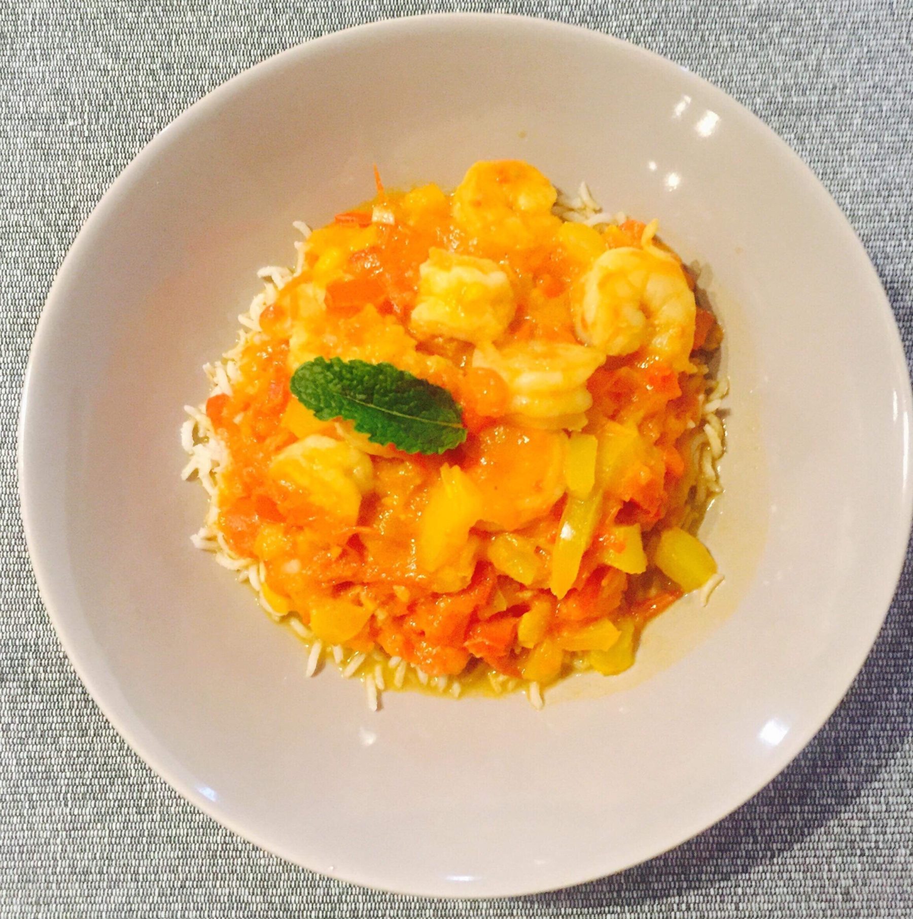 Scampis curry lait de coco - On mange comment ce soir